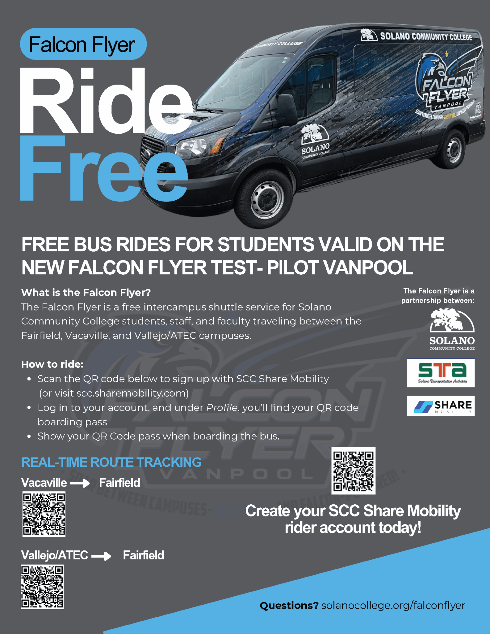 Solano Mobility | SCC Falcon Flyer Vanpool